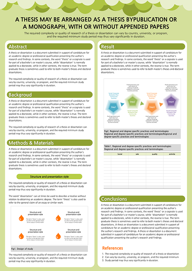 깔끔한 A1 사이즈 학술 논문 포스터 ppt 템플릿 - 크몽
