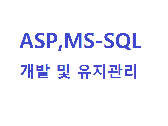 ASP,MS-SQL 사이트 유지관리 및 오류 수정 - 크몽