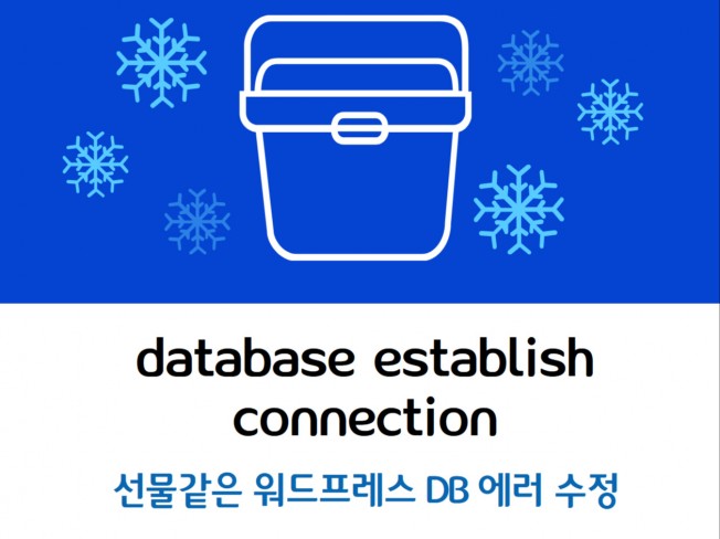 워드프레스 database establish 에러 - 크몽