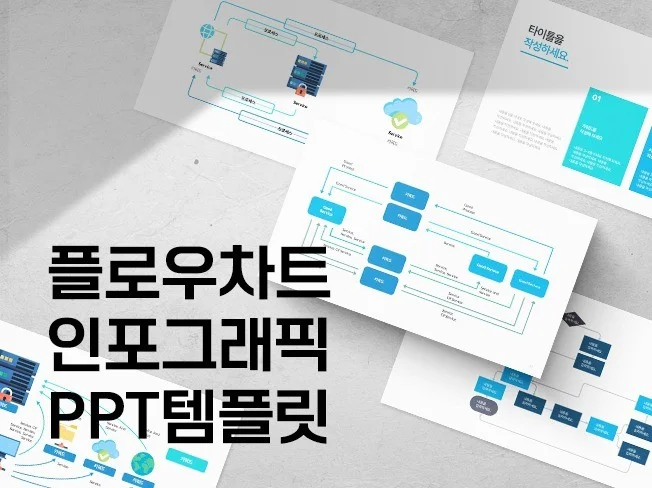 인포그래픽 플로우차트 Ppt템플릿 크몽