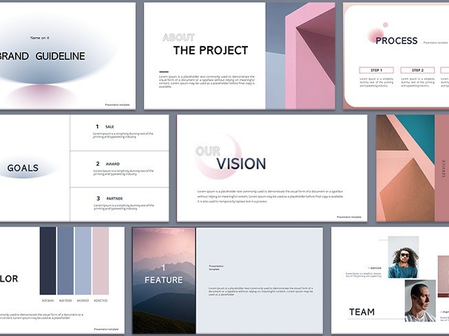 모던하고 심플한 피피티 템플릿 - 크몽