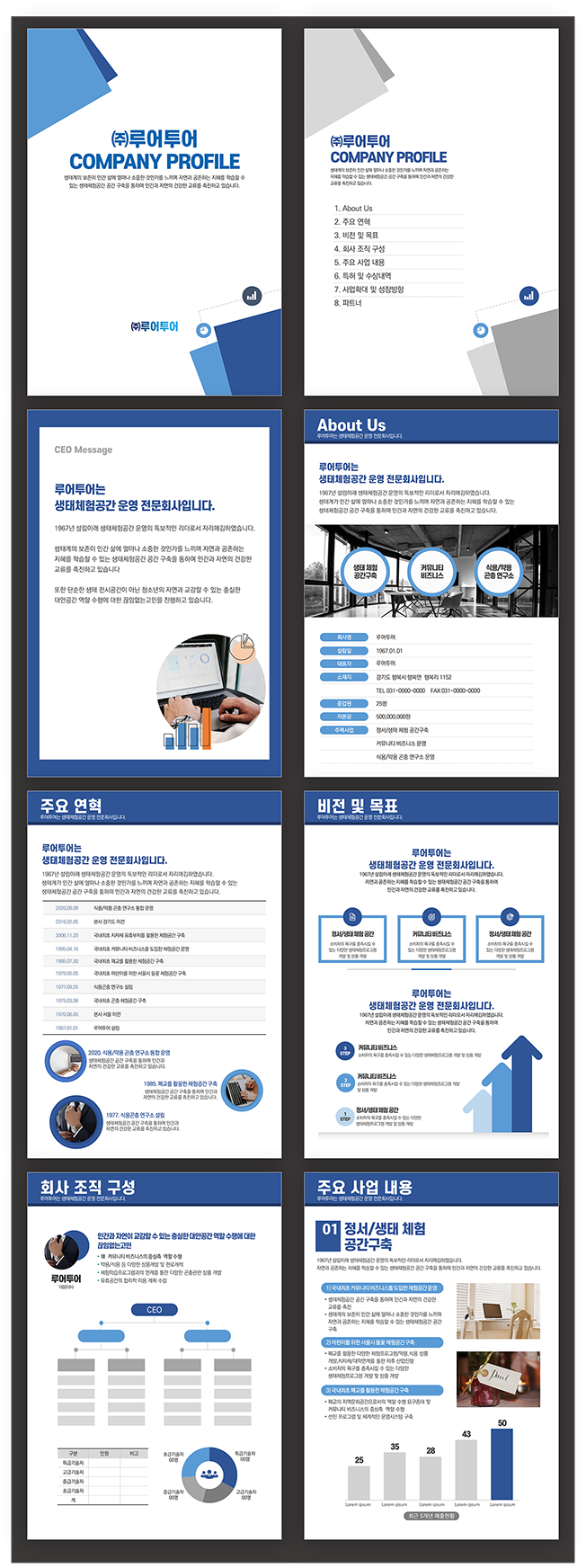세로형 회사소개서 ppt 템플릿 사업소개서 양식 - 크몽