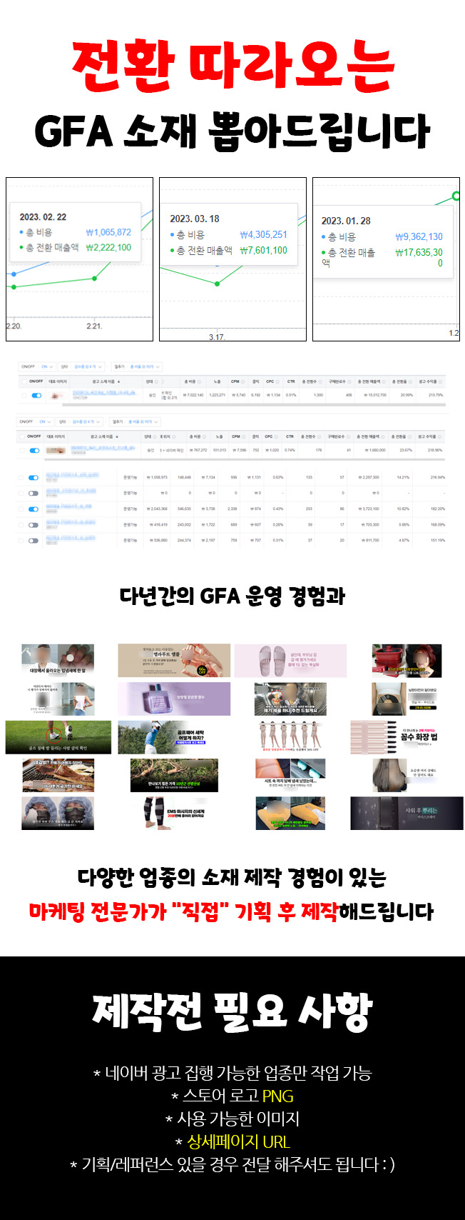 GFA 소재 뽑아드립니다 - 크몽
