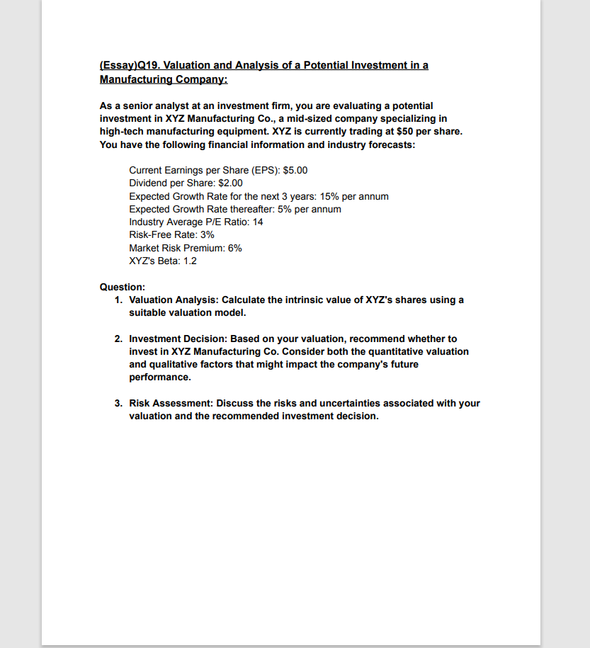 CFA 레벨3실전 기출 에세이 문제집 해설 471pg - 크몽