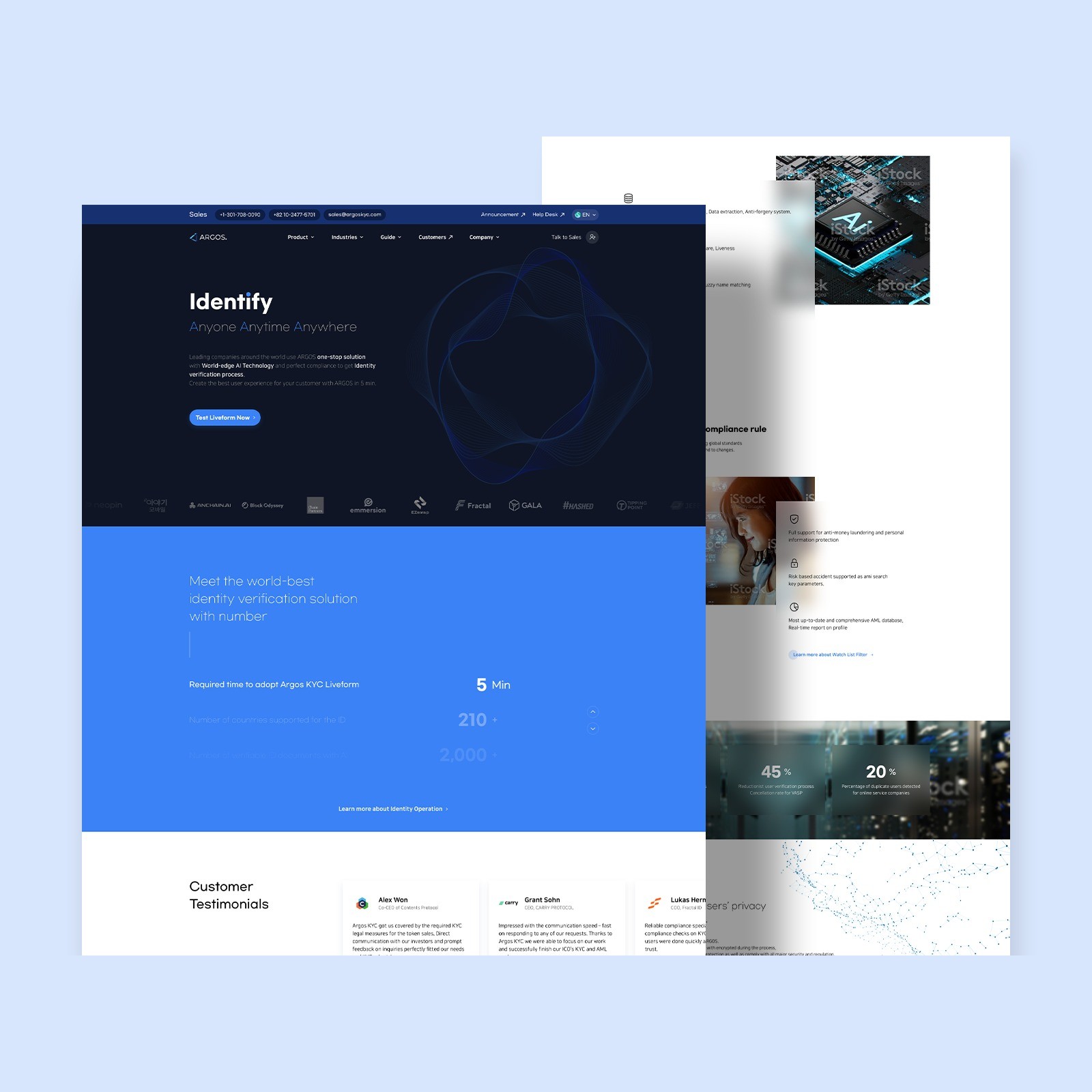 ARGOS : Website Design, 웹 UI·UX 포트폴리오 - 크몽
