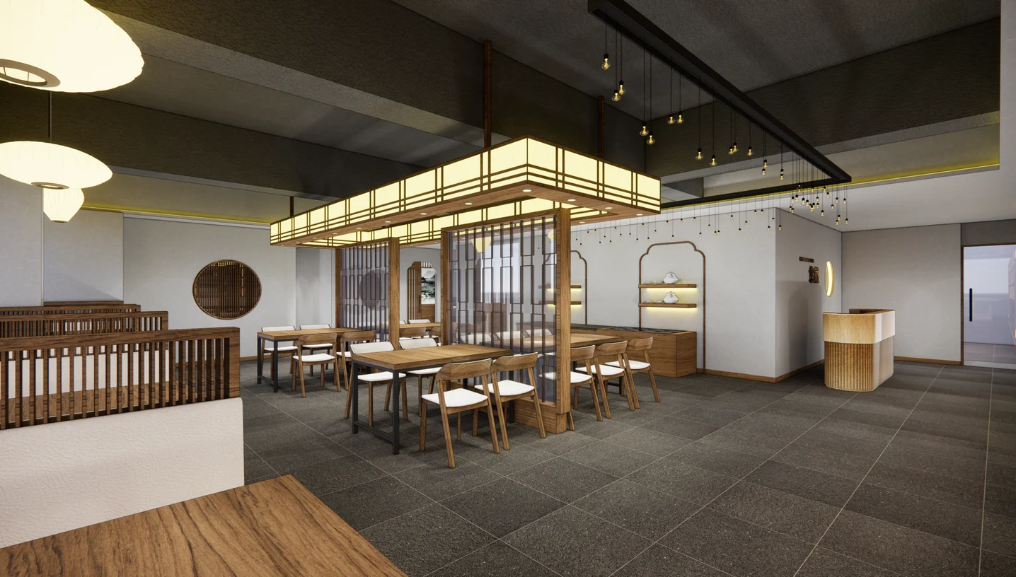 40py 상공간_중식당, 3D 공간 모델링 포트폴리오 - 크몽