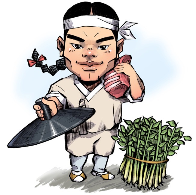 음식점 간판 일러스트, 일러스트 포트폴리오 - 크몽