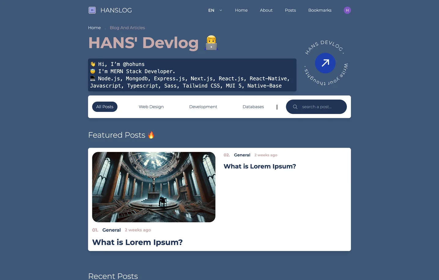 DEVLOG 풀스택 개발 블로그 앱, 풀스택 포트폴리오 - 크몽