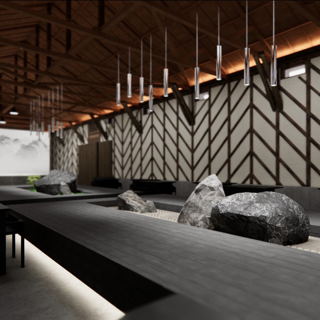 80py 젠 스타일 카페, 3D 제품모델링·렌더링 포트폴리오 - 크몽