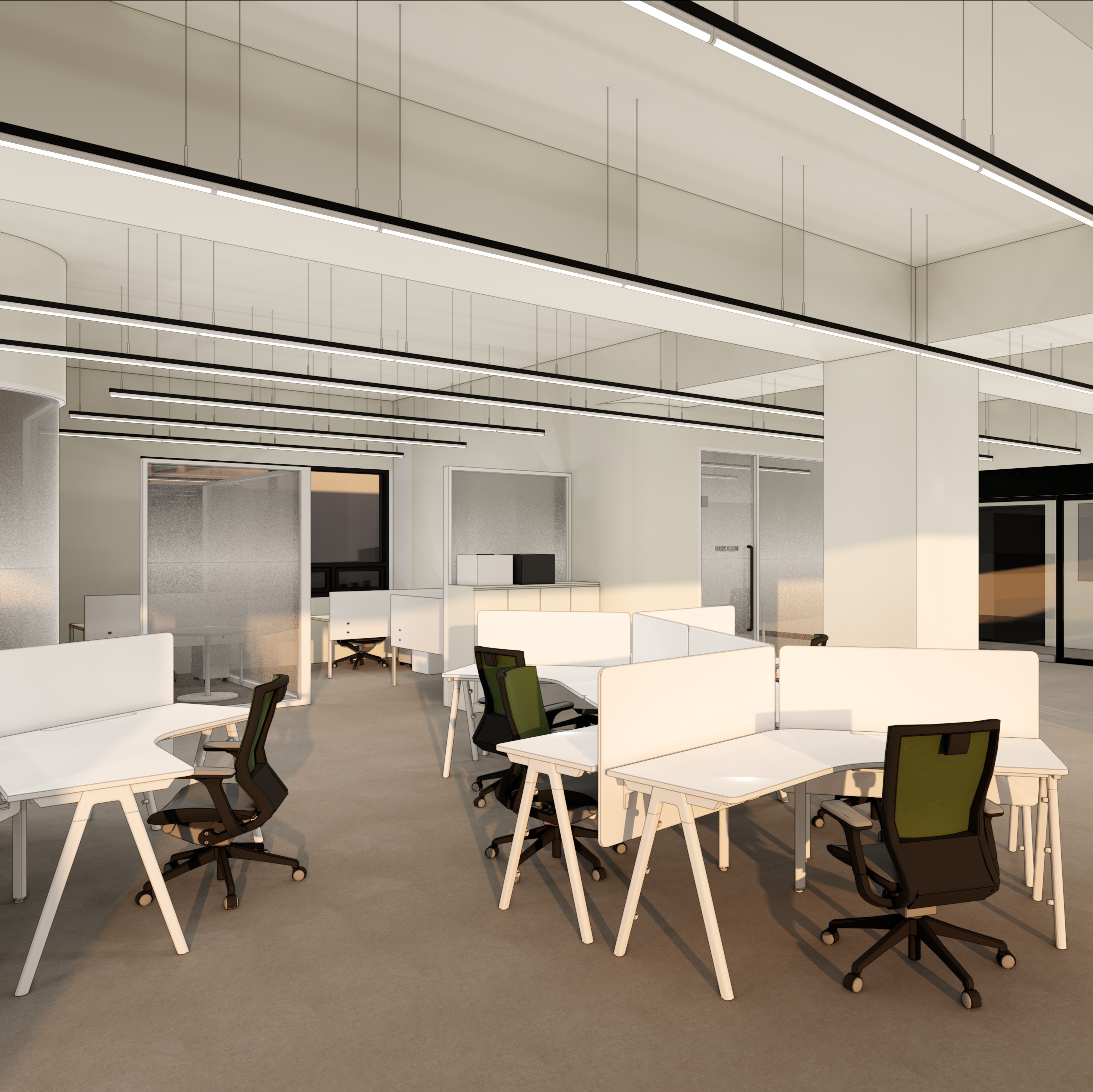 80py 오피스_3D 모델링, 3D 공간 모델링 포트폴리오 - 크몽