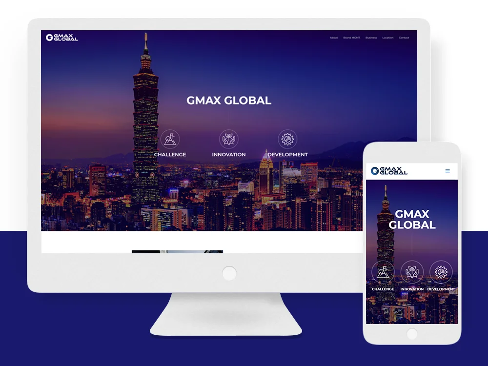 GMAX GLOBAL 홈페이지, 워드프레스 포트폴리오 - 크몽