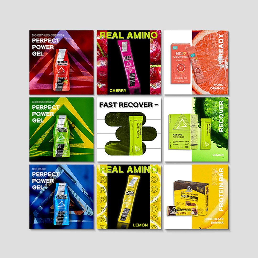 인스타그램 피드 디자인 - 코오롱제약, SNS·광고소재·썸네일 포트폴리오 - 크몽