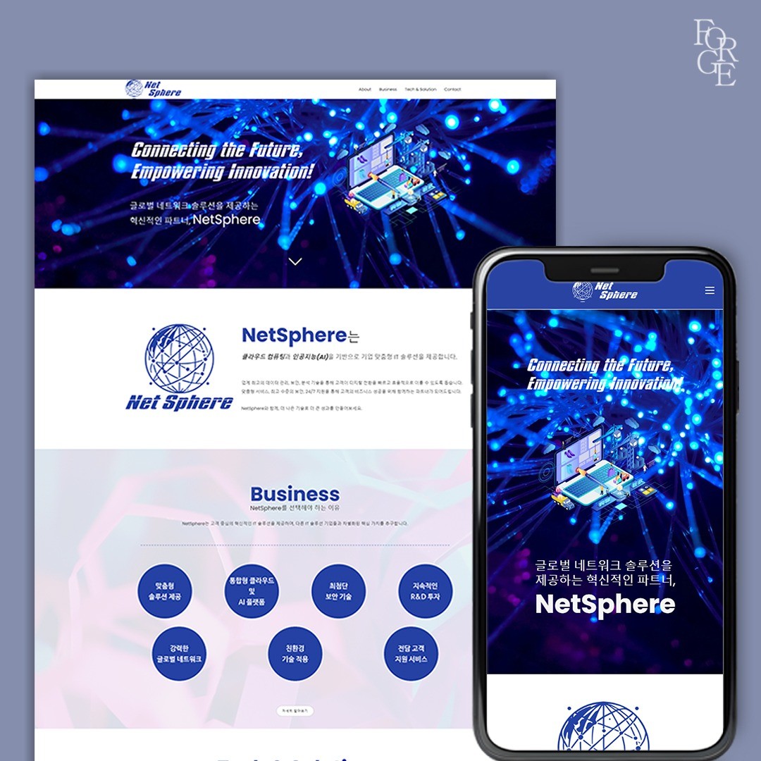 NetSphere | 기업홈페이지, 웹 UI·UX 포트폴리오 - 크몽