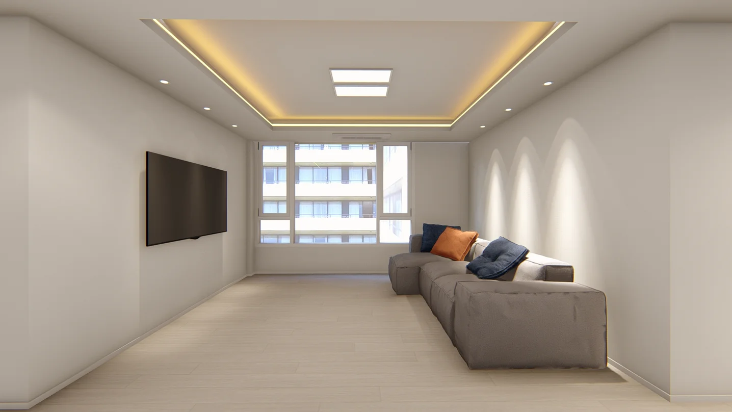 [주거] 아파트 30py 내부공간 3D 투시도, 3D 공간 모델링 포트폴리오 - 크몽