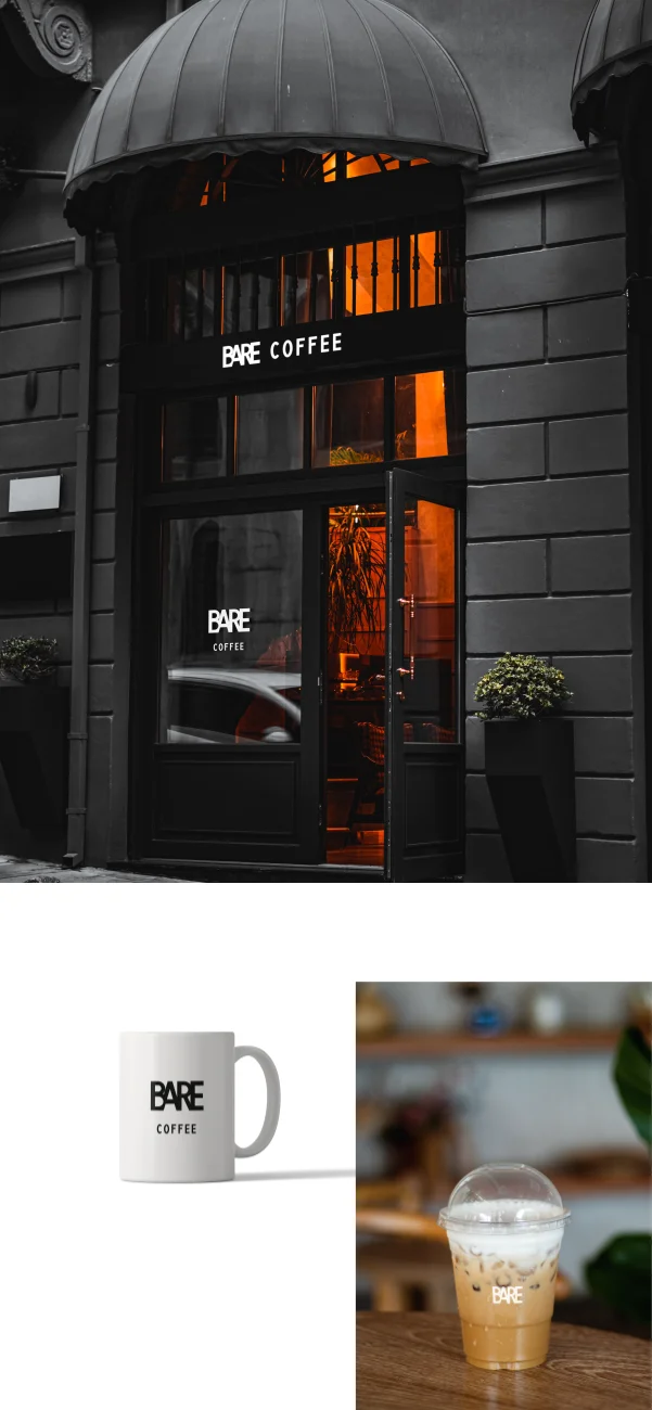 [BARE COFFEE CAFE], 로고 디자인 포트폴리오 - 크몽