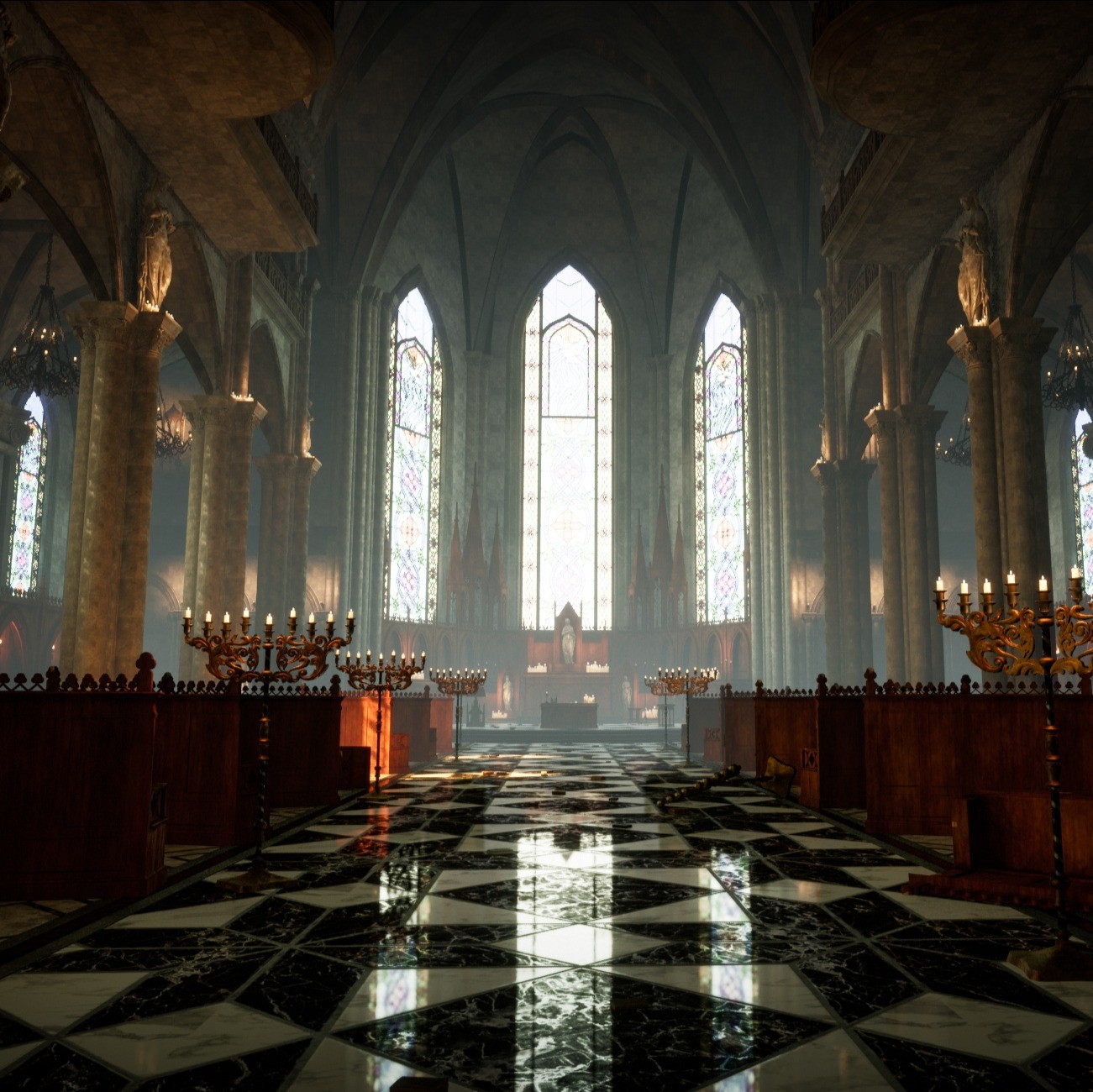 Gothic Interiors Cathedral, VR·AR·게임 포트폴리오 - 크몽