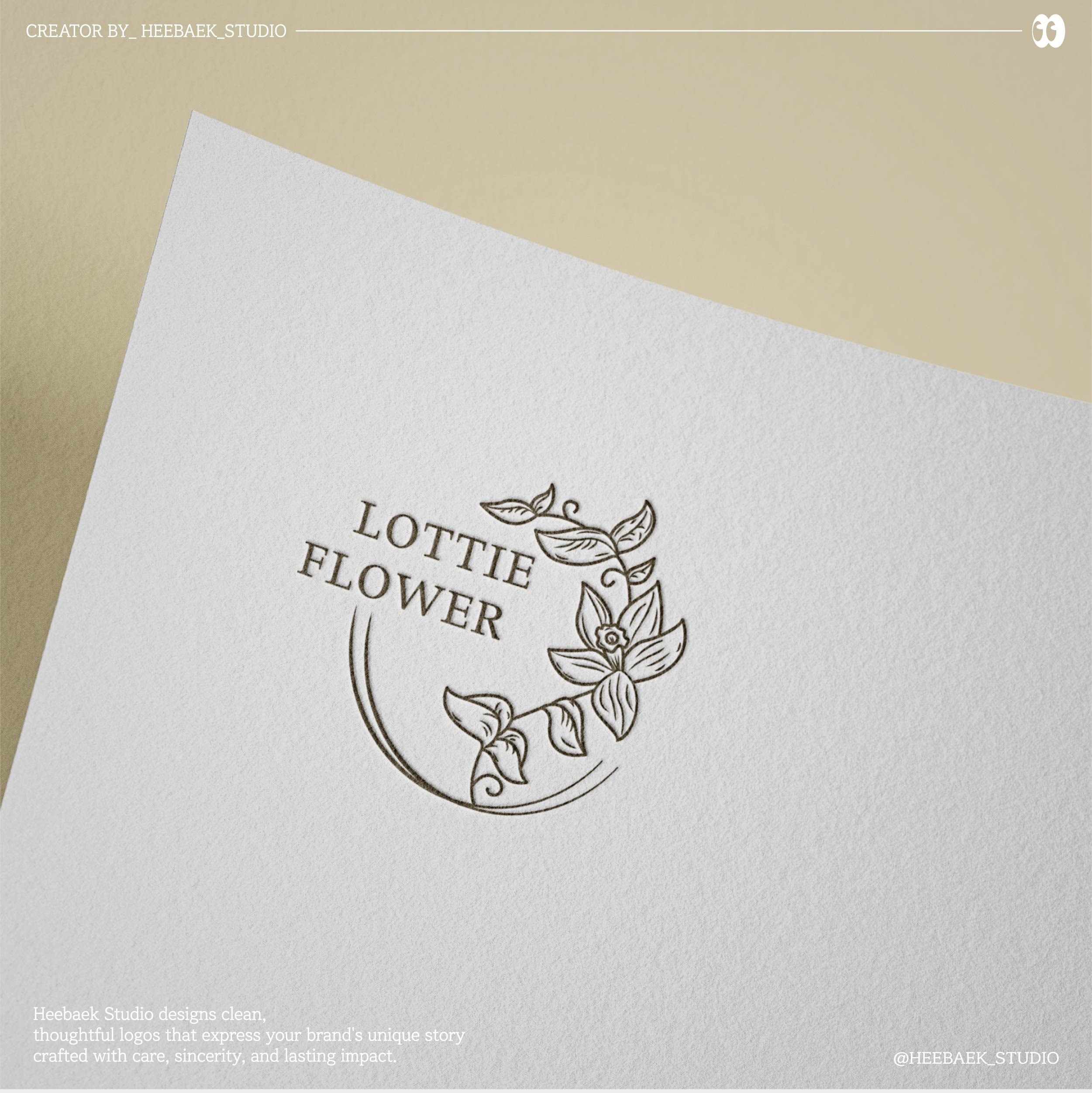 꽃집로고 "LOTTIE FLOWER", 로고 디자인 포트폴리오 - 크몽