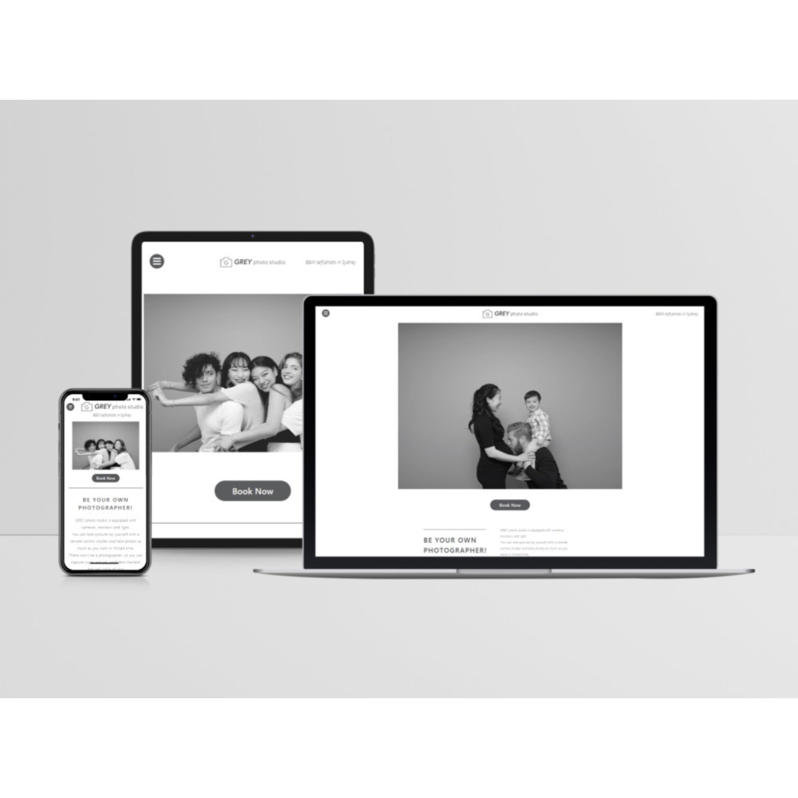 Grey photo studio, 쇼핑몰(웹빌더·CMS) 포트폴리오 - 크몽