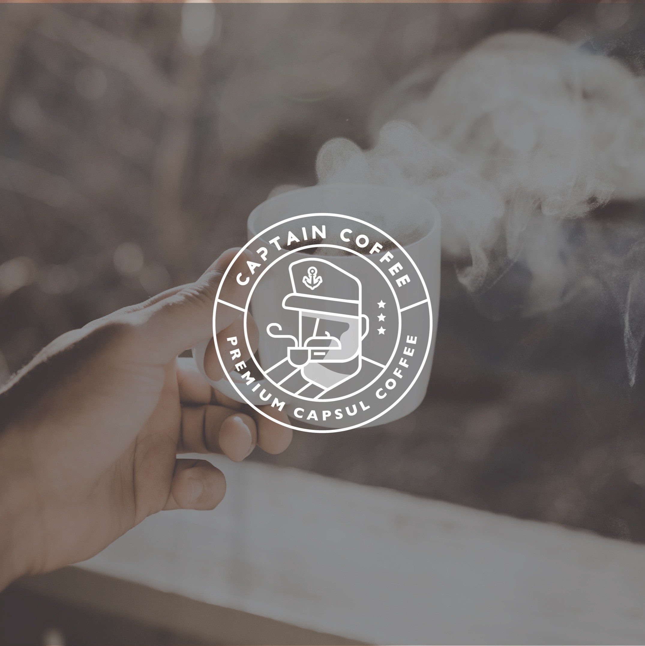 Captain Coffee 로고 디자인, 로고 디자인 포트폴리오 - 크몽