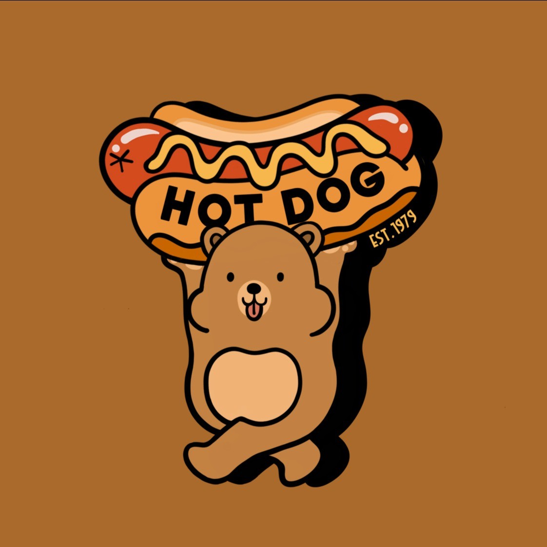 HOT DOG! 캐릭터 로고, 일러스트 포트폴리오 - 크몽