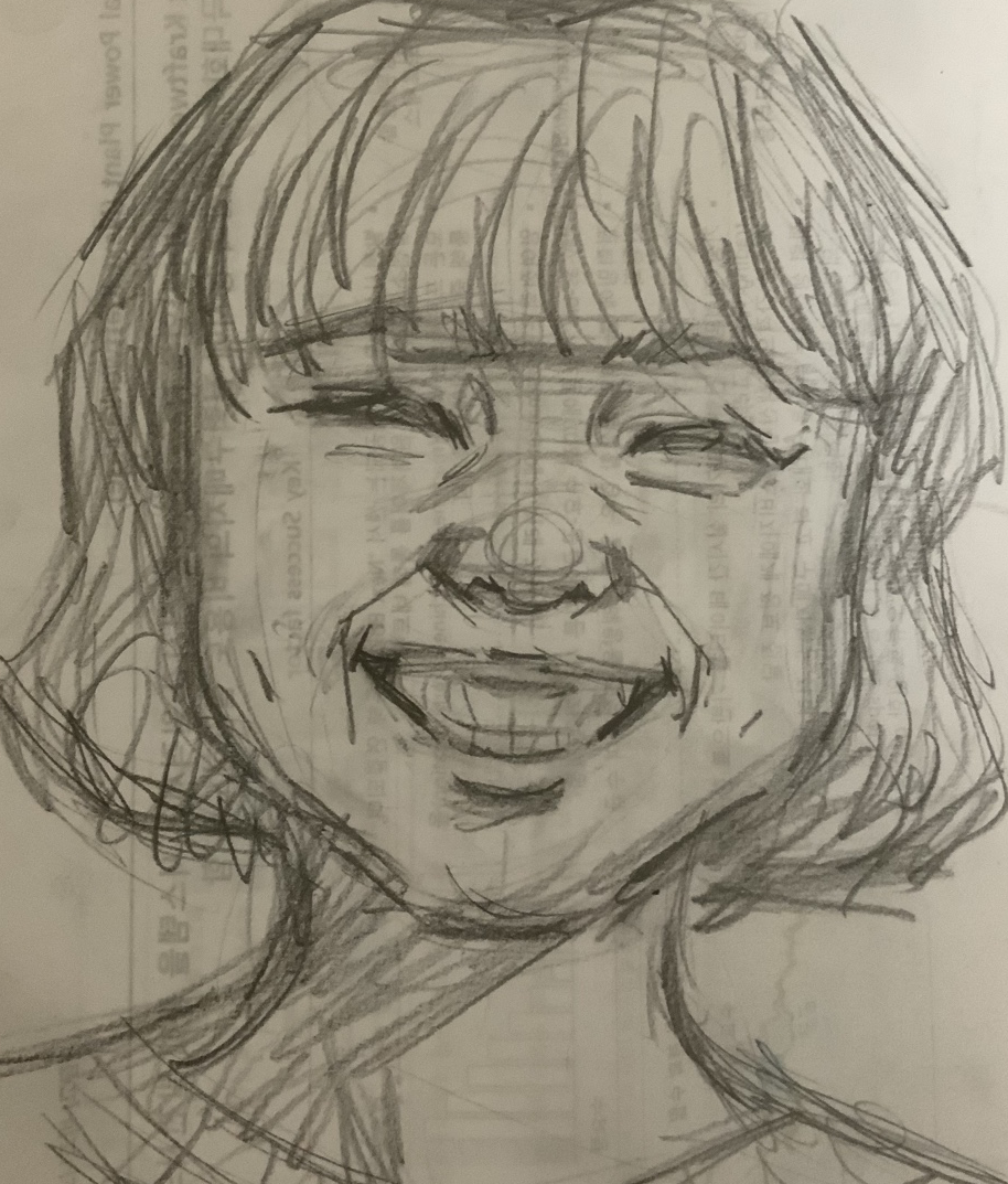행복을주는 인물화 캐리커쳐 포트폴리오 크몽