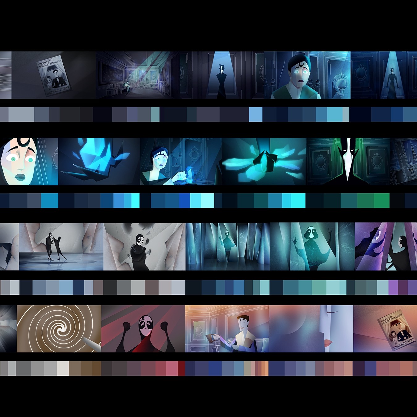 animation color script ️. painted by Han, 일러스트 포트폴리오 - 크몽