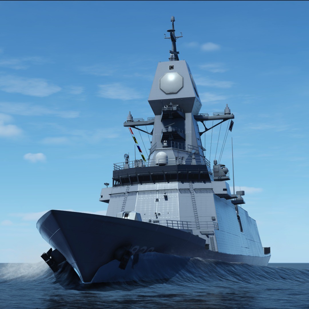 3D FFG-828 충남급 호위함 모델링+텍스쳐링, 3D 제품모델링·렌더링 포트폴리오 - 크몽