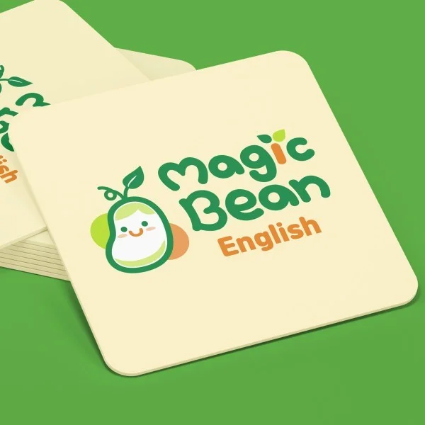 영어교육 브랜드 'MAGIC BEAN' 캐릭터 로고 디자인, 로고 디자인 포트폴리오 - 크몽