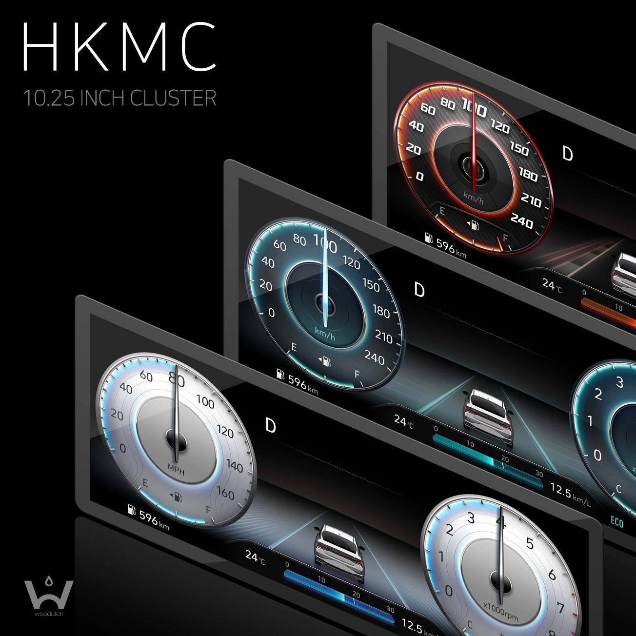 자동차 클러스터 | 현대기아 자동차 HKMC 클러스터 CN7 10.25inch 그래픽, 앱·모바일 디자인 포트폴리오 - 크몽