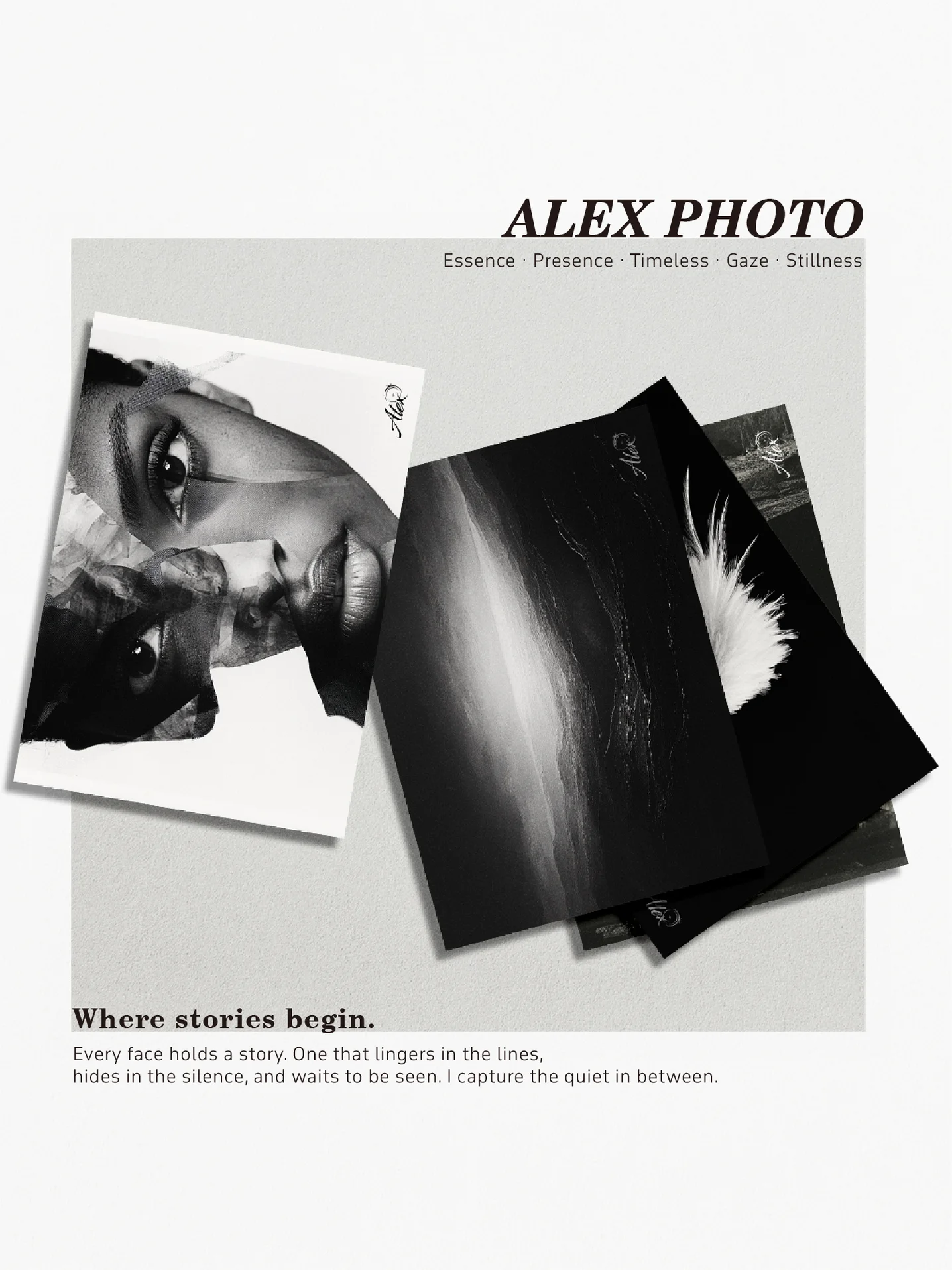 ALEX PHOTO 사진작가 시그니처 로고, 로고 디자인 포트폴리오 - 크몽