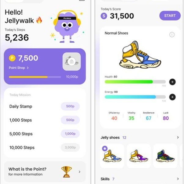 만보기 및 리워드기능 앱(Superwalk, StepN), 앱 포트폴리오 - 크몽