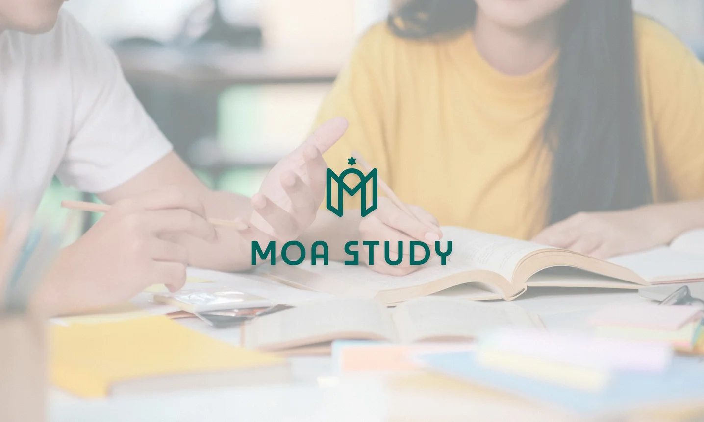 모아스터디(MOA Study)｜스터디 카페(Study Cafe), 로고 디자인 포트폴리오 - 크몽