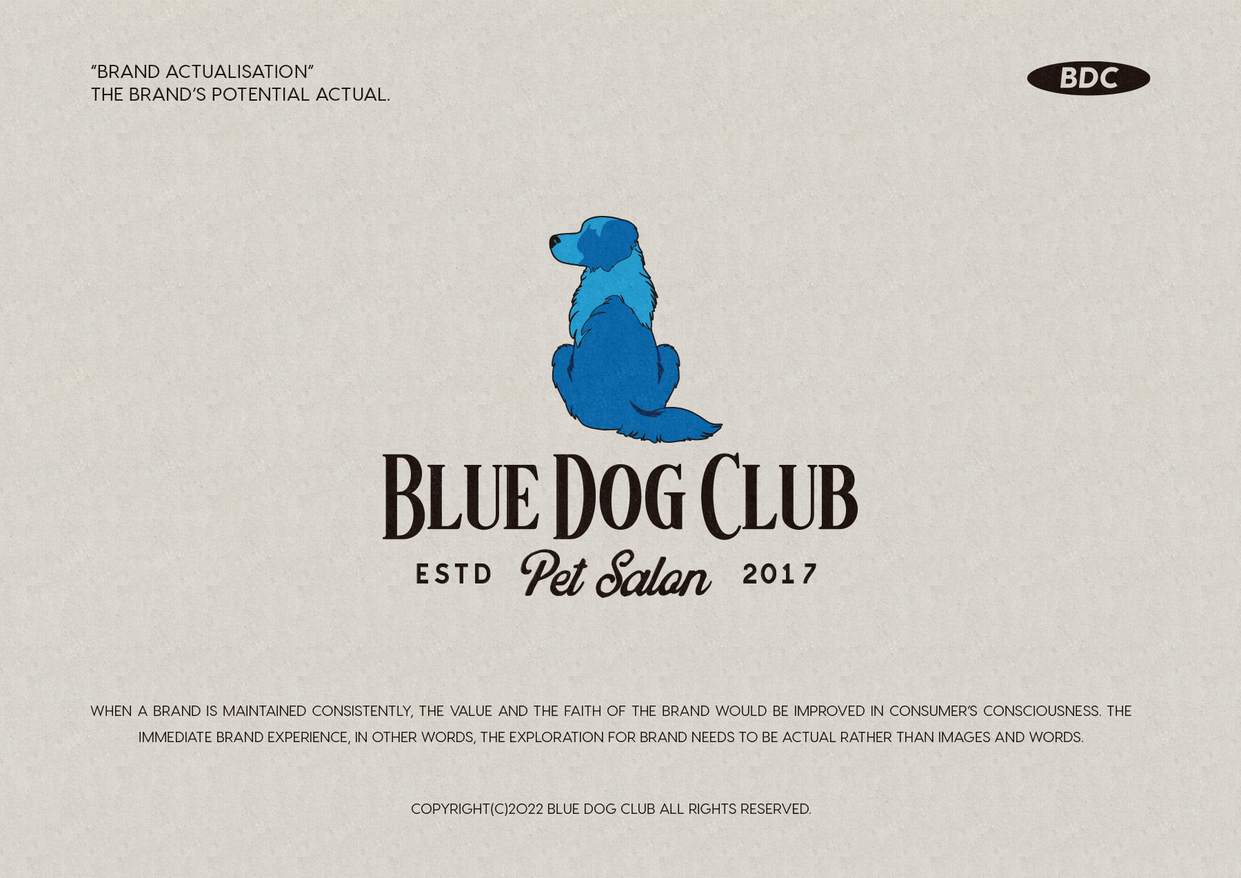 BLUE DOG CLUB 펫살롱 로고 제작, 로고 디자인 포트폴리오 - 크몽