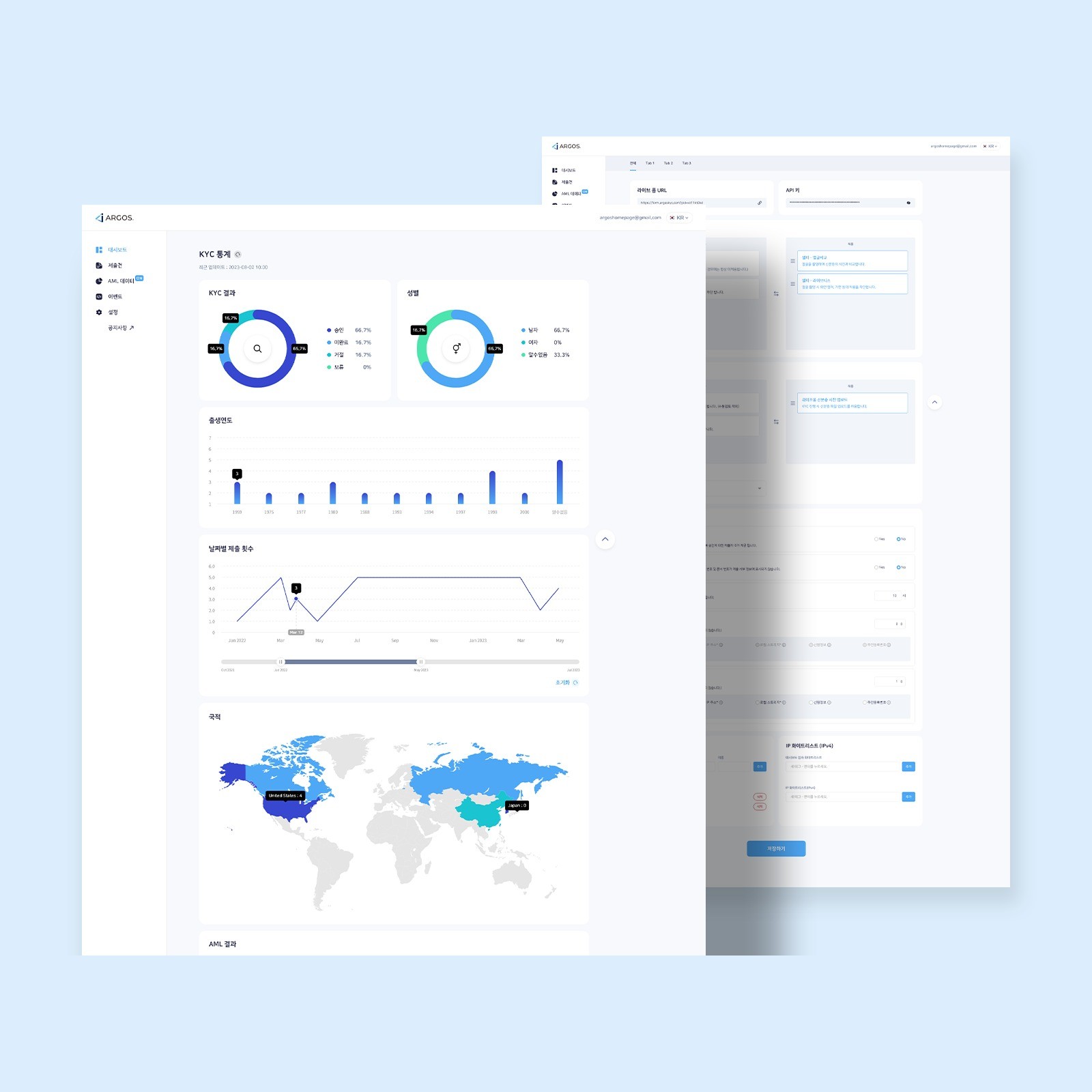 ARGOS 관리자 : Website Design, 웹 UI·UX 포트폴리오 - 크몽