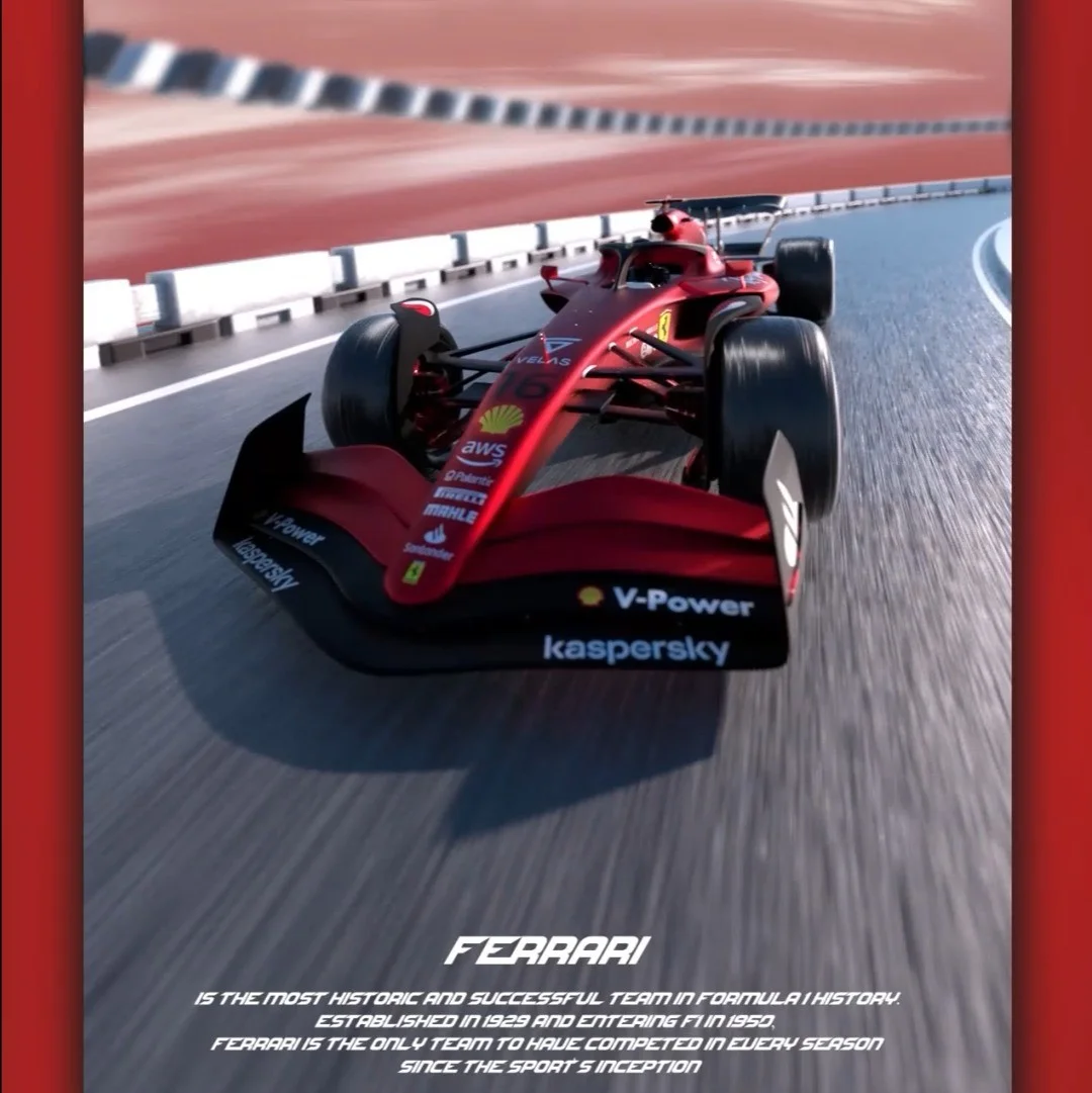 [편집/모션그래픽/3D포스터] 풀 3D Formula 1 Ferrari Poster, 미디어 아트 포트폴리오 - 크몽
