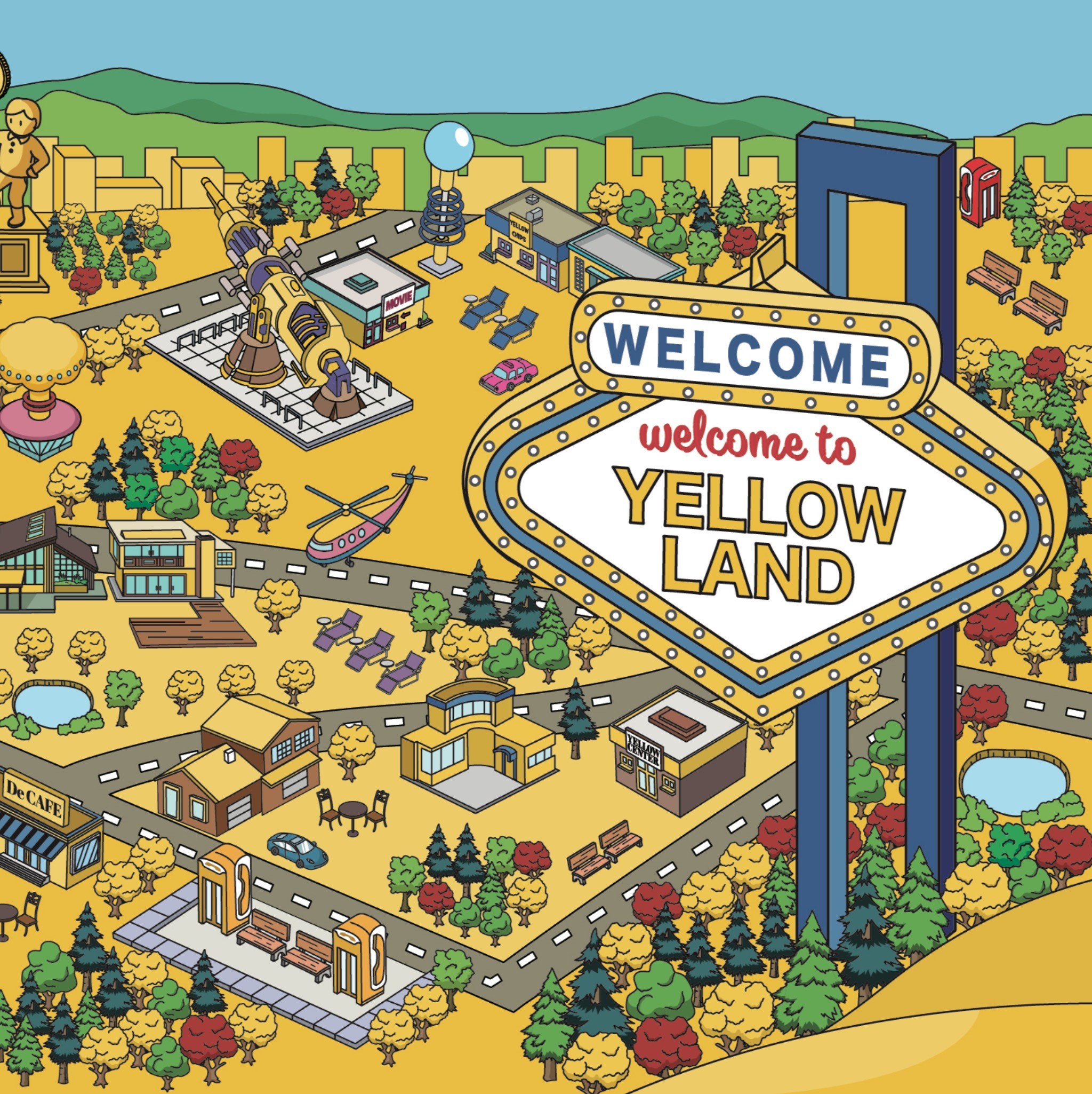 blank corp_yellow city 일러스트, 일러스트 포트폴리오 - 크몽