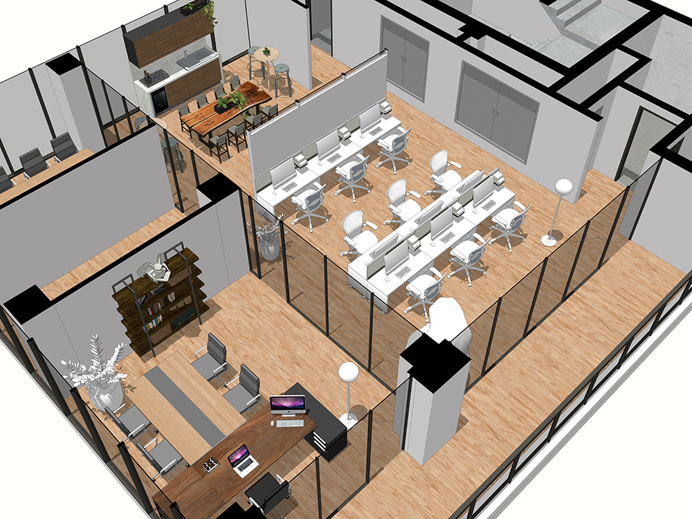 사무실 모델링, 도면 제작·수정 포트폴리오 - 크몽
