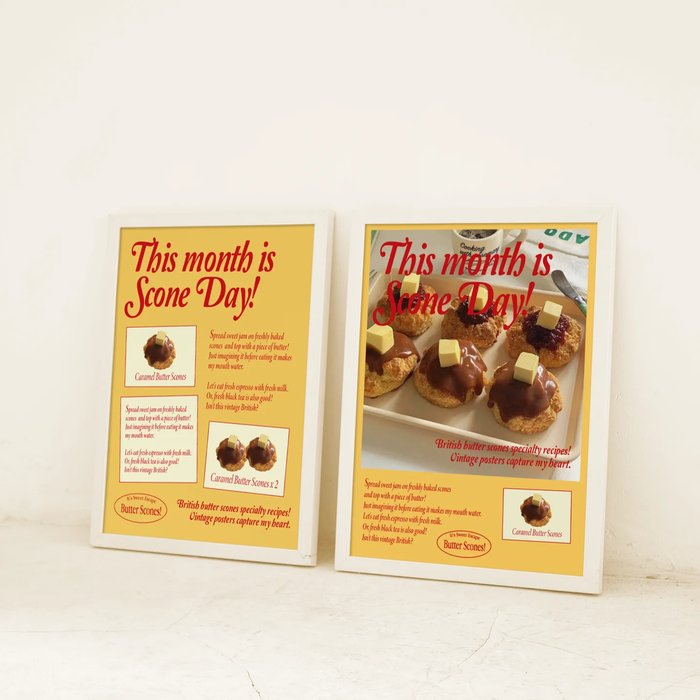 Vintage Scone Poster, 전단지·포스터·인쇄물 포트폴리오 - 크몽