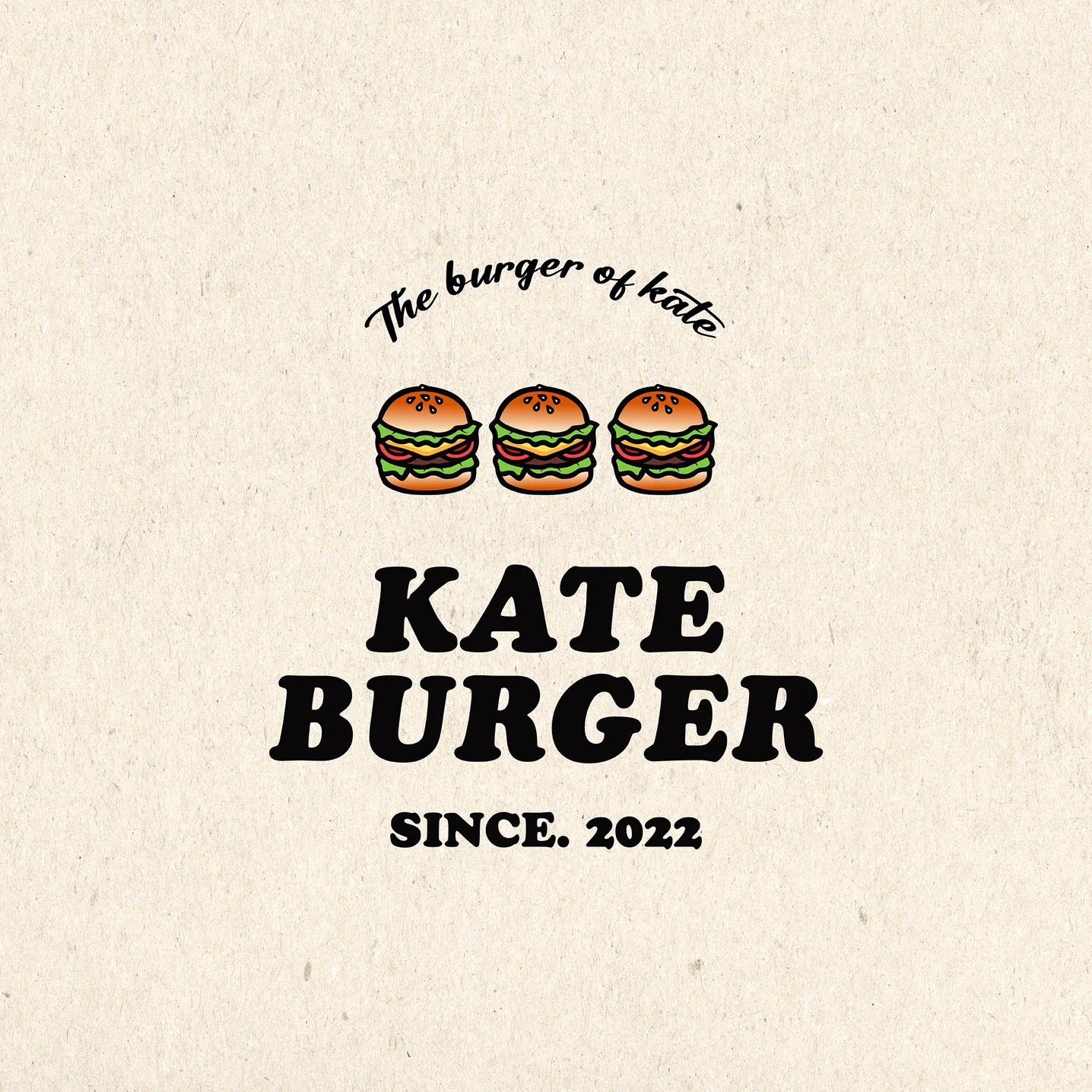 수제햄버거 전문점 "KATE BURGER" 로고디자인, 로고 디자인 포트폴리오 - 크몽