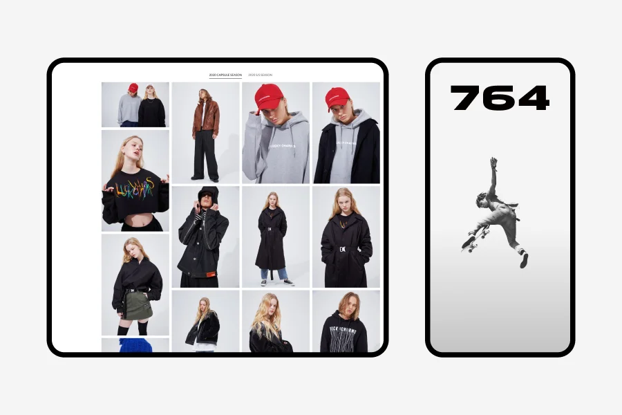 764 쇼핑몰 홈페이지, 템플릿형 홈페이지 포트폴리오 - 크몽