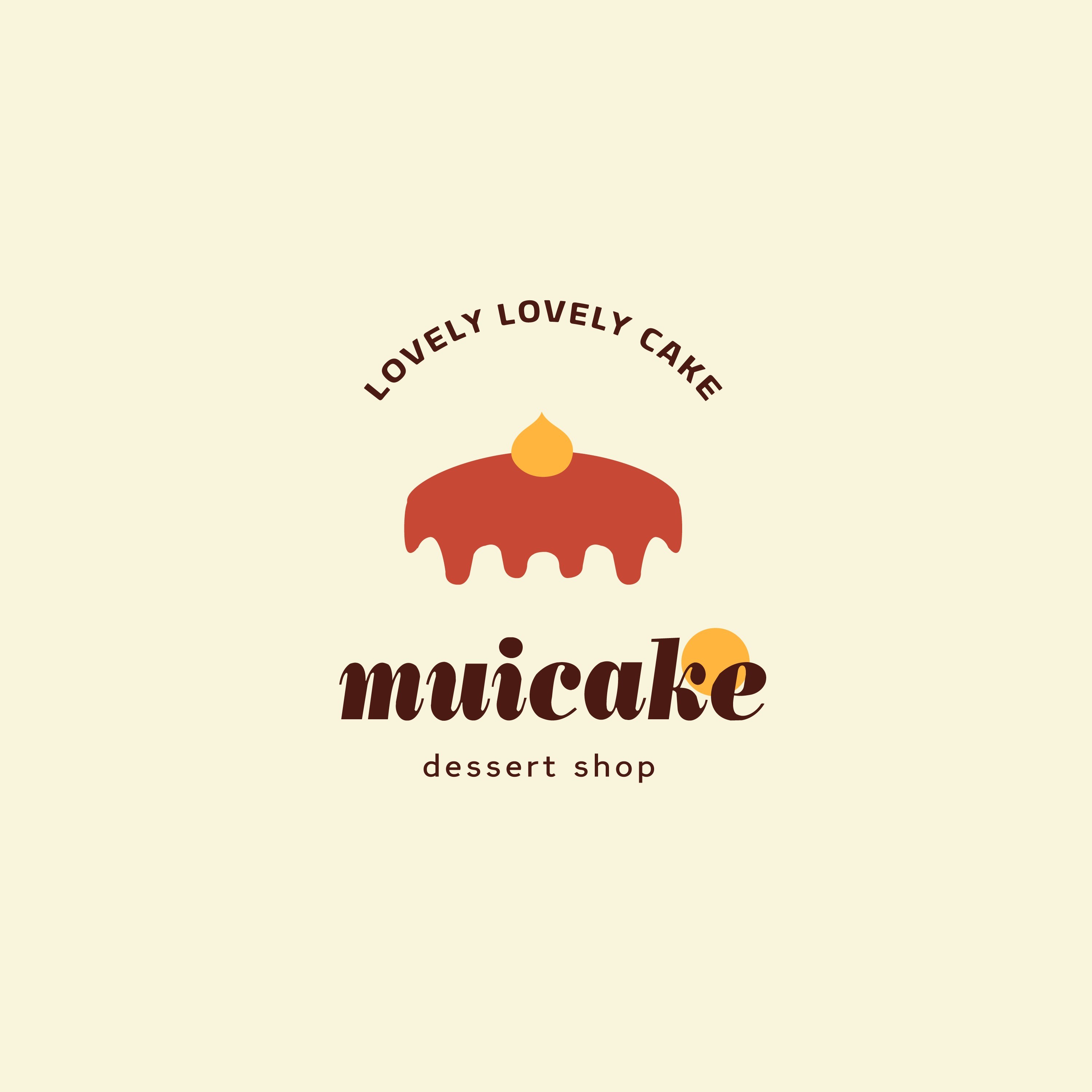 케이크 샵 "muicake" 일러스트형 로고디자인, 로고 디자인 포트폴리오 - 크몽