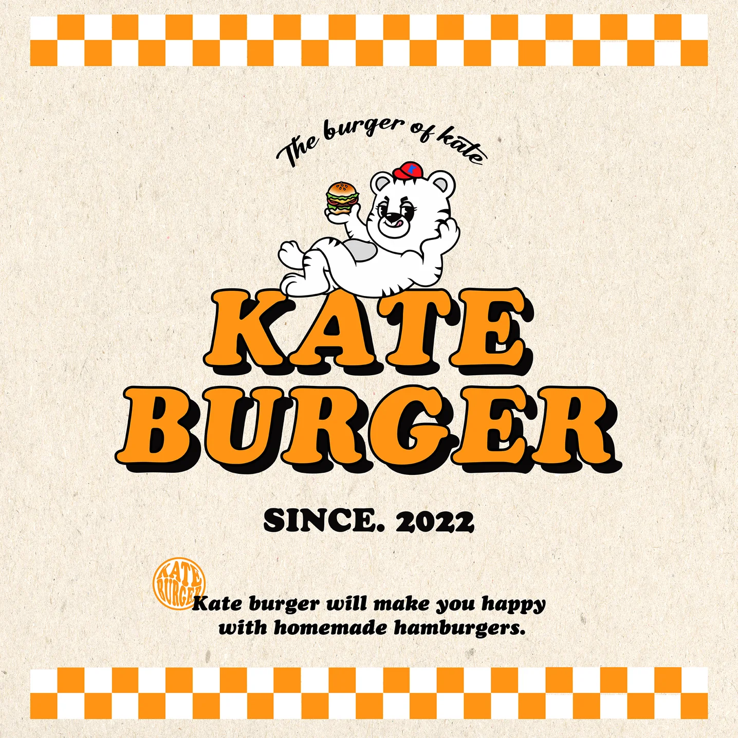 수제햄버거 전문점 "KATE BURGER" 로고디자인, 로고 디자인 포트폴리오 - 크몽