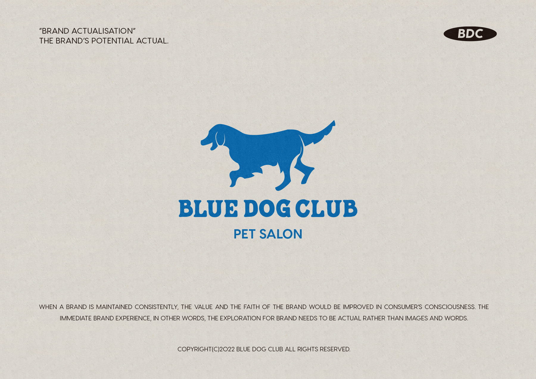 BLUE DOG CLUB 펫살롱 로고 제작, 로고 디자인 포트폴리오 - 크몽