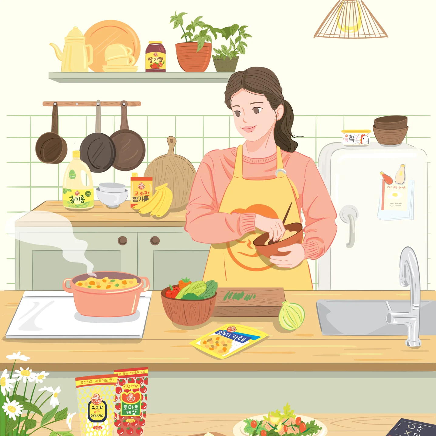 제2회 오뚜기 일러스트레이션 공모전 특별상 일러스트 포트폴리오 크몽