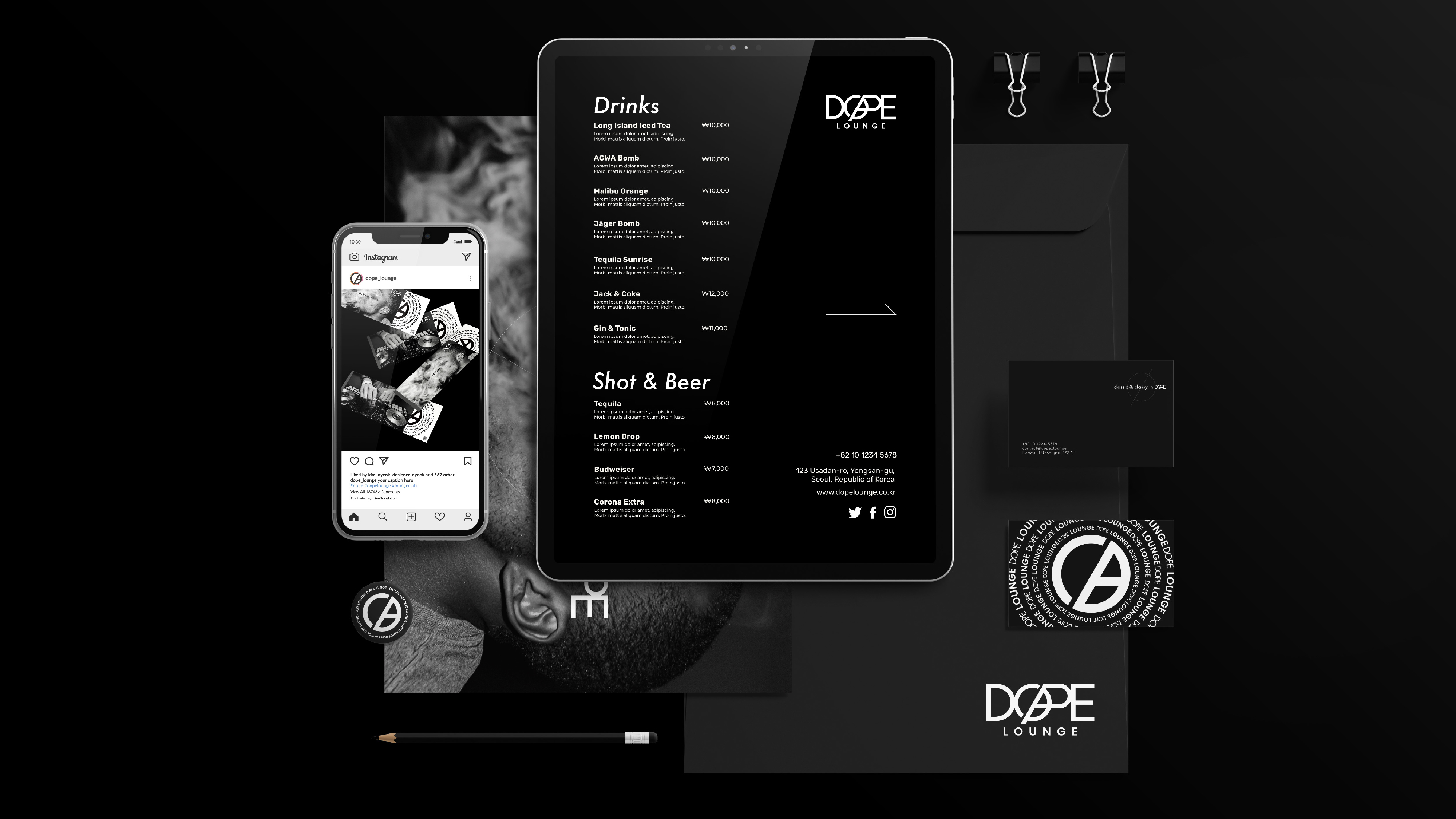 DOPE LOUNGE, 로고 디자인 포트폴리오 - 크몽