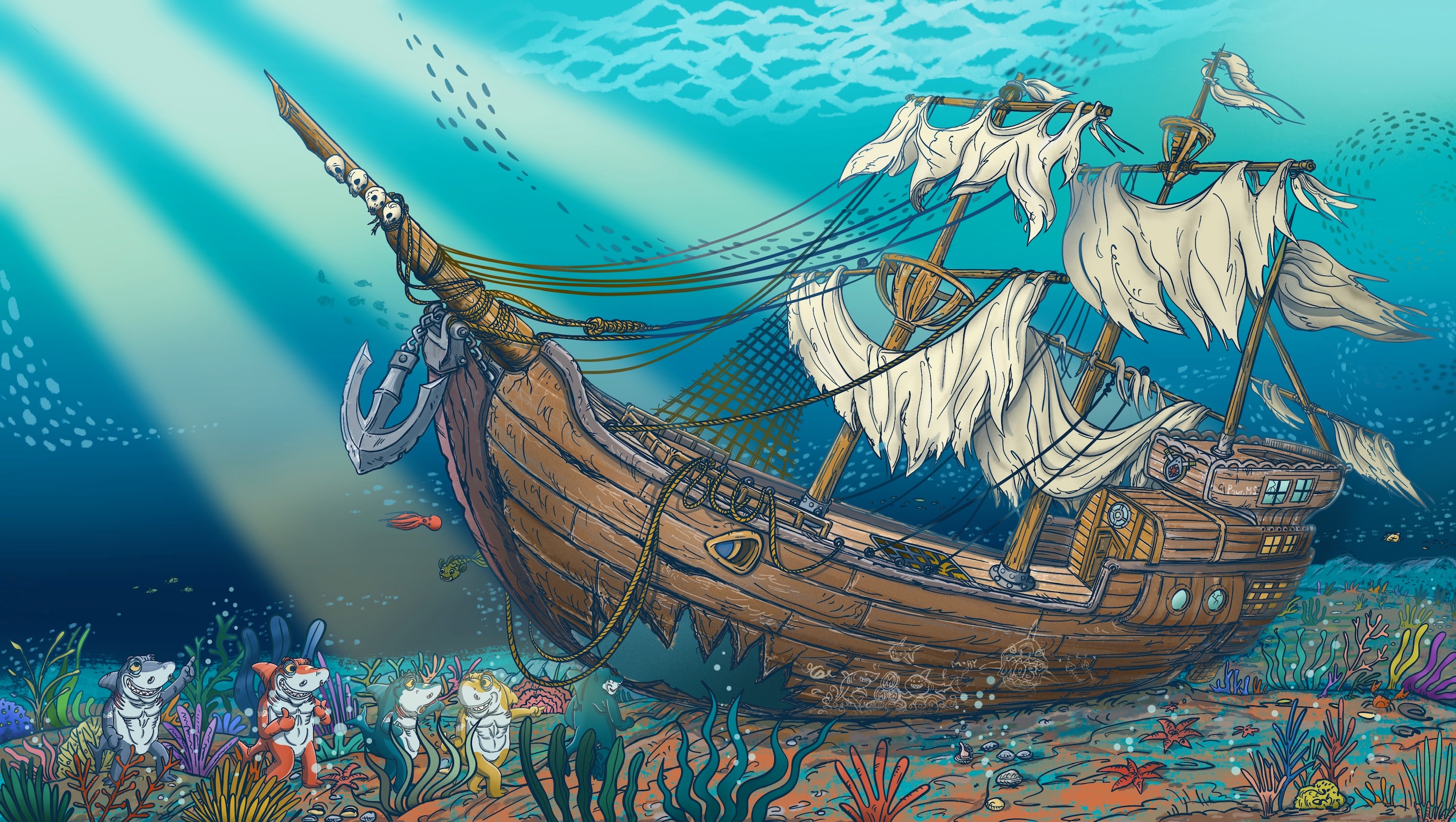 MOBY SHARKZ NFT, NFT아트 포트폴리오 - 크몽