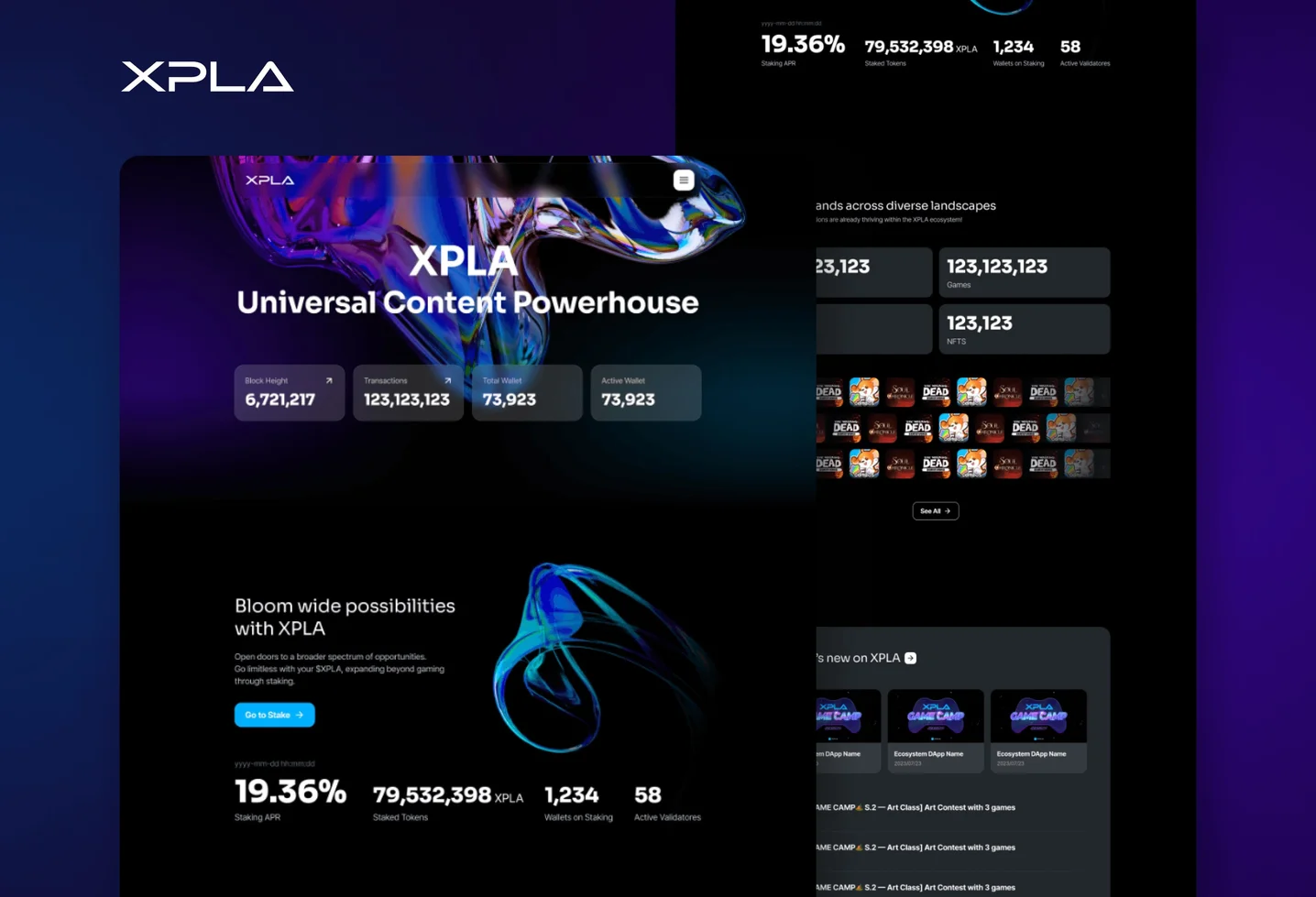 [컴투스홀딩스] XPLA, 홈페이지 신규 제작 포트폴리오 - 크몽