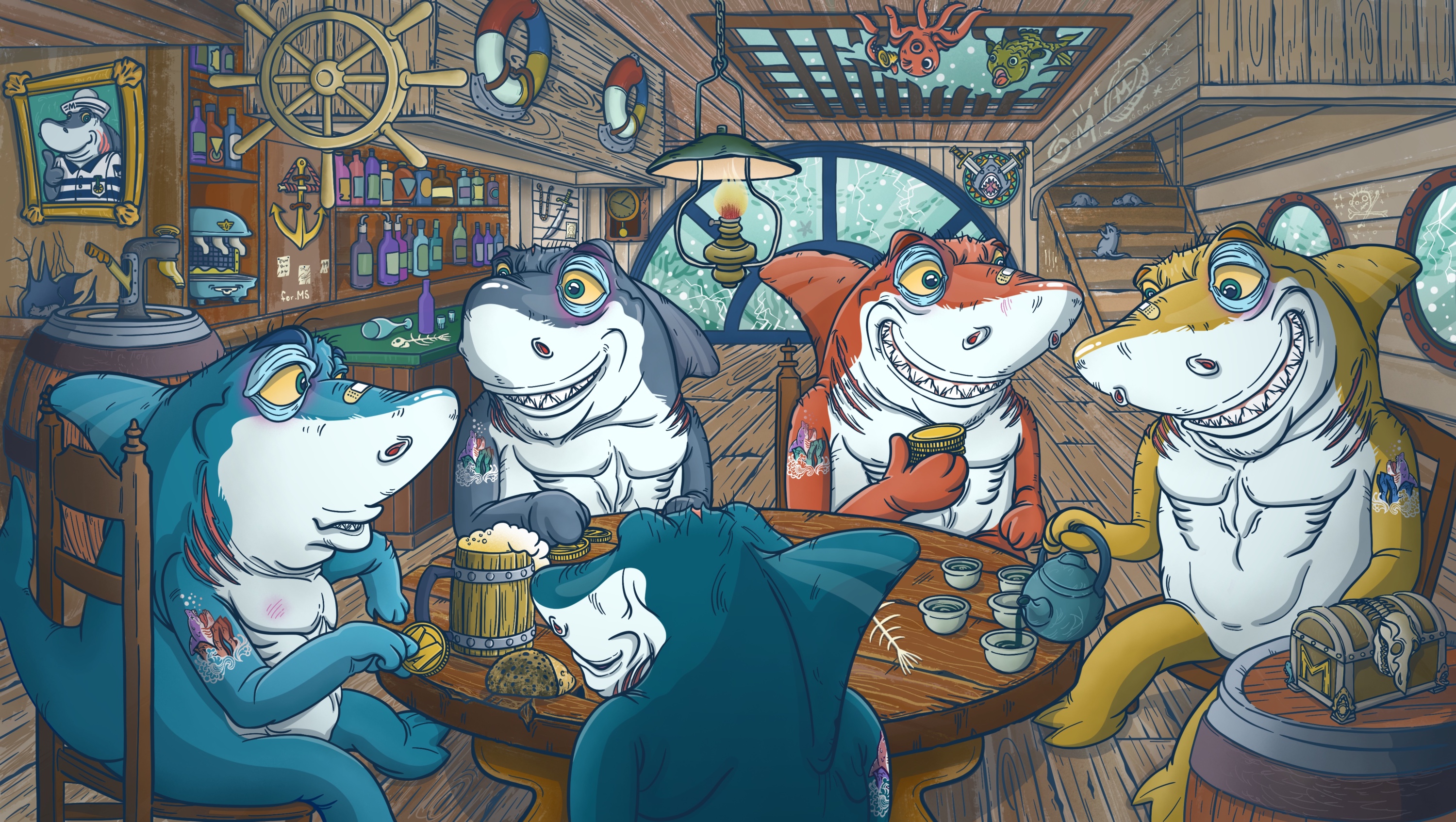 MOBY SHARKZ NFT, 일러스트 포트폴리오 - 크몽