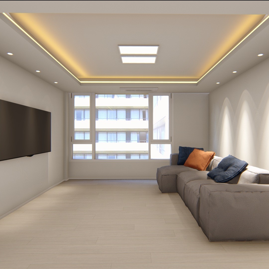 [주거] 아파트 30py 내부공간 3D 투시도, 3D 공간 모델링 포트폴리오 - 크몽