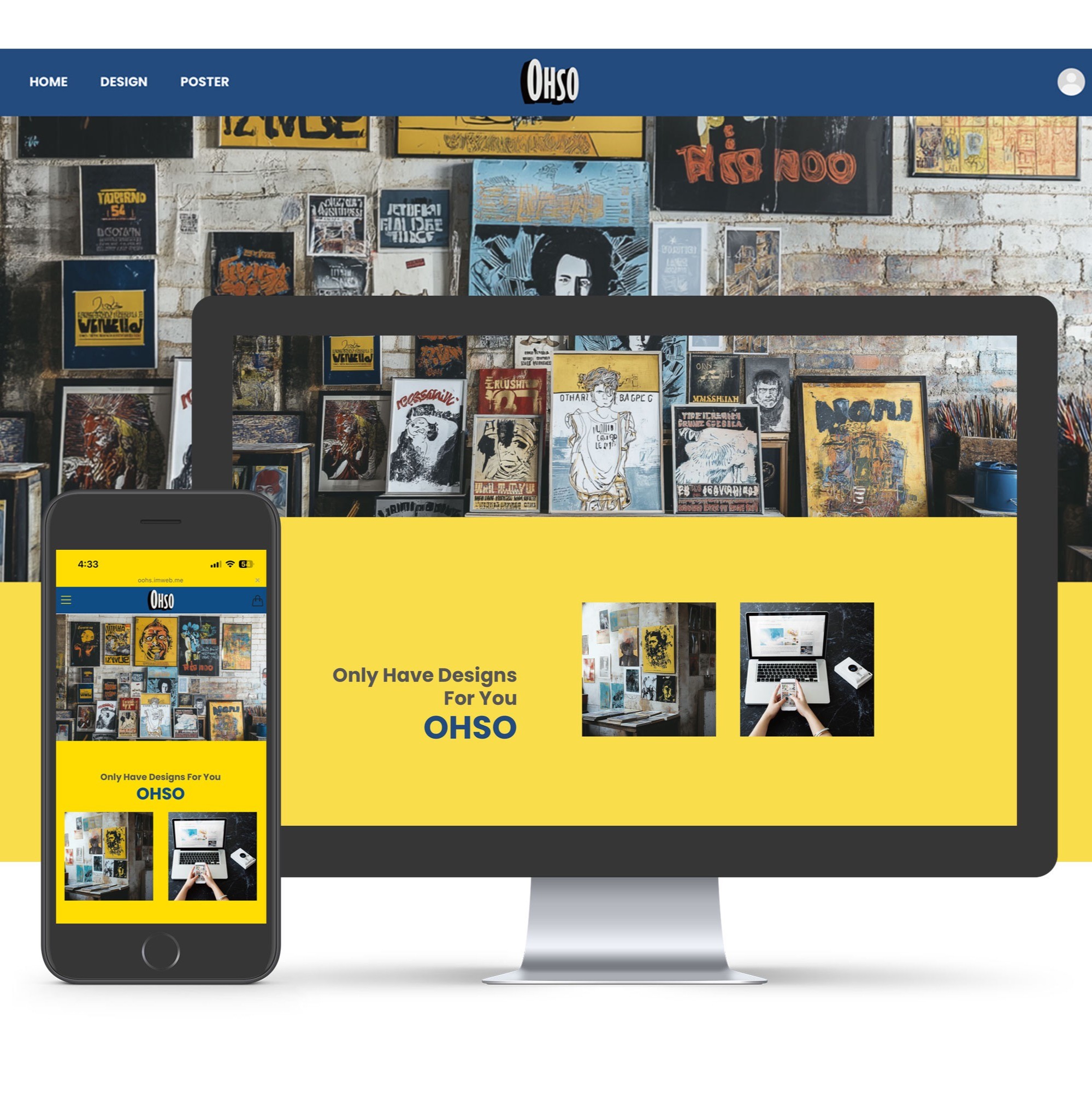 OHSO 홈페이지, 템플릿형 홈페이지 포트폴리오 - 크몽